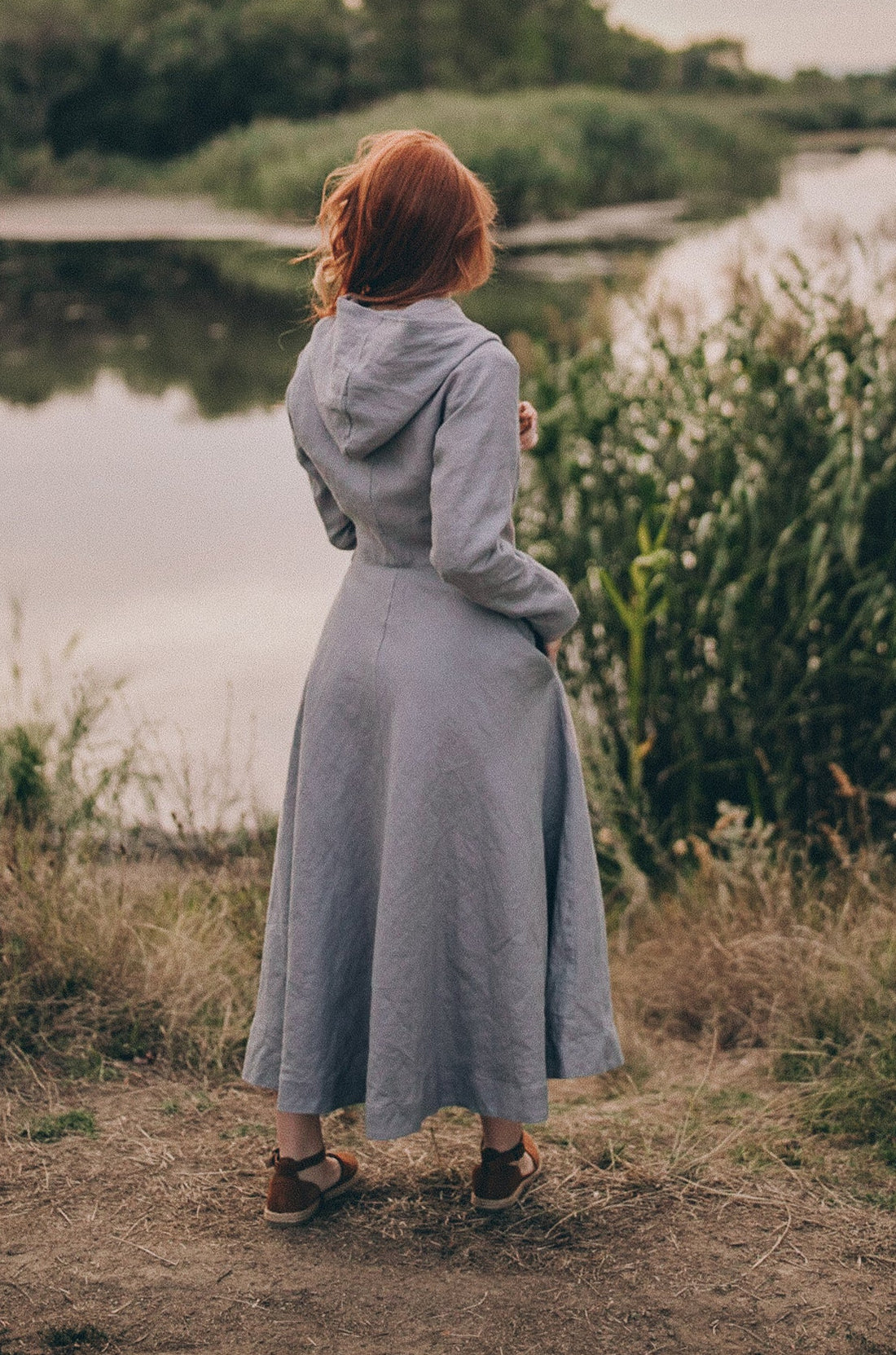 Heavyweight Linen Coat - Elegant, Warm, and Cozy Outerwear – VisibleArtShop