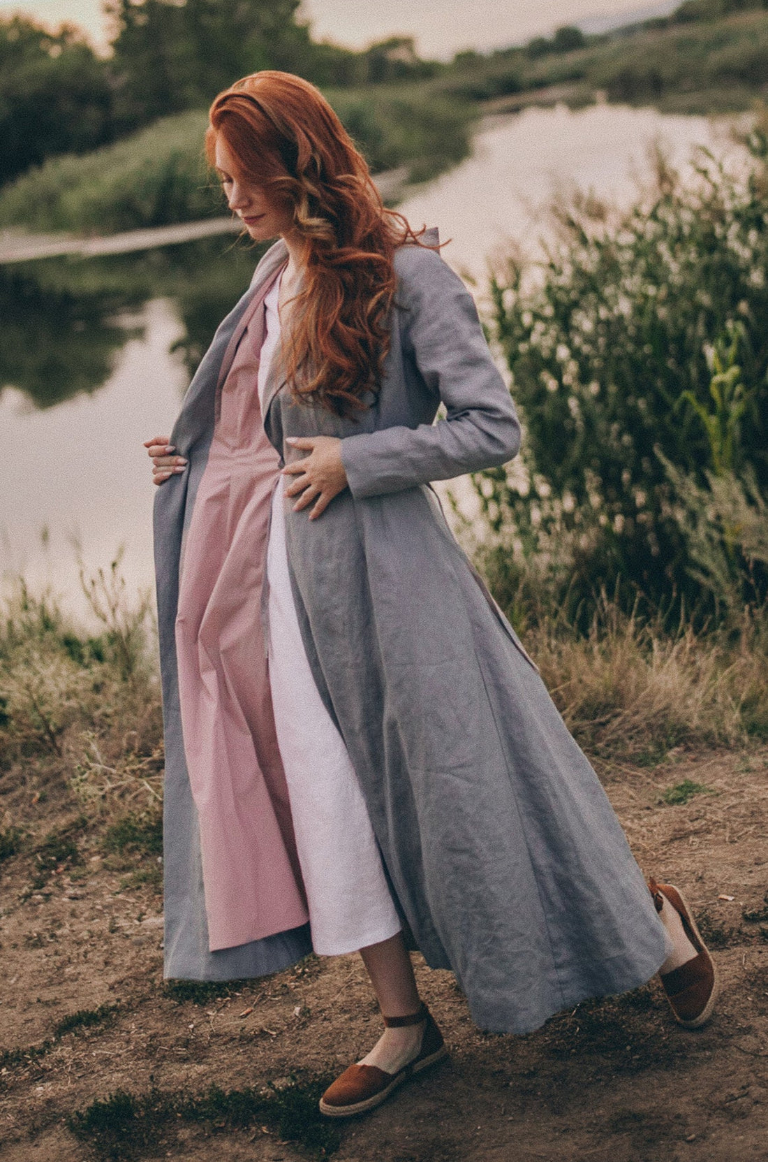 Heavyweight Linen Coat - Elegant, Warm, and Cozy Outerwear – VisibleArtShop