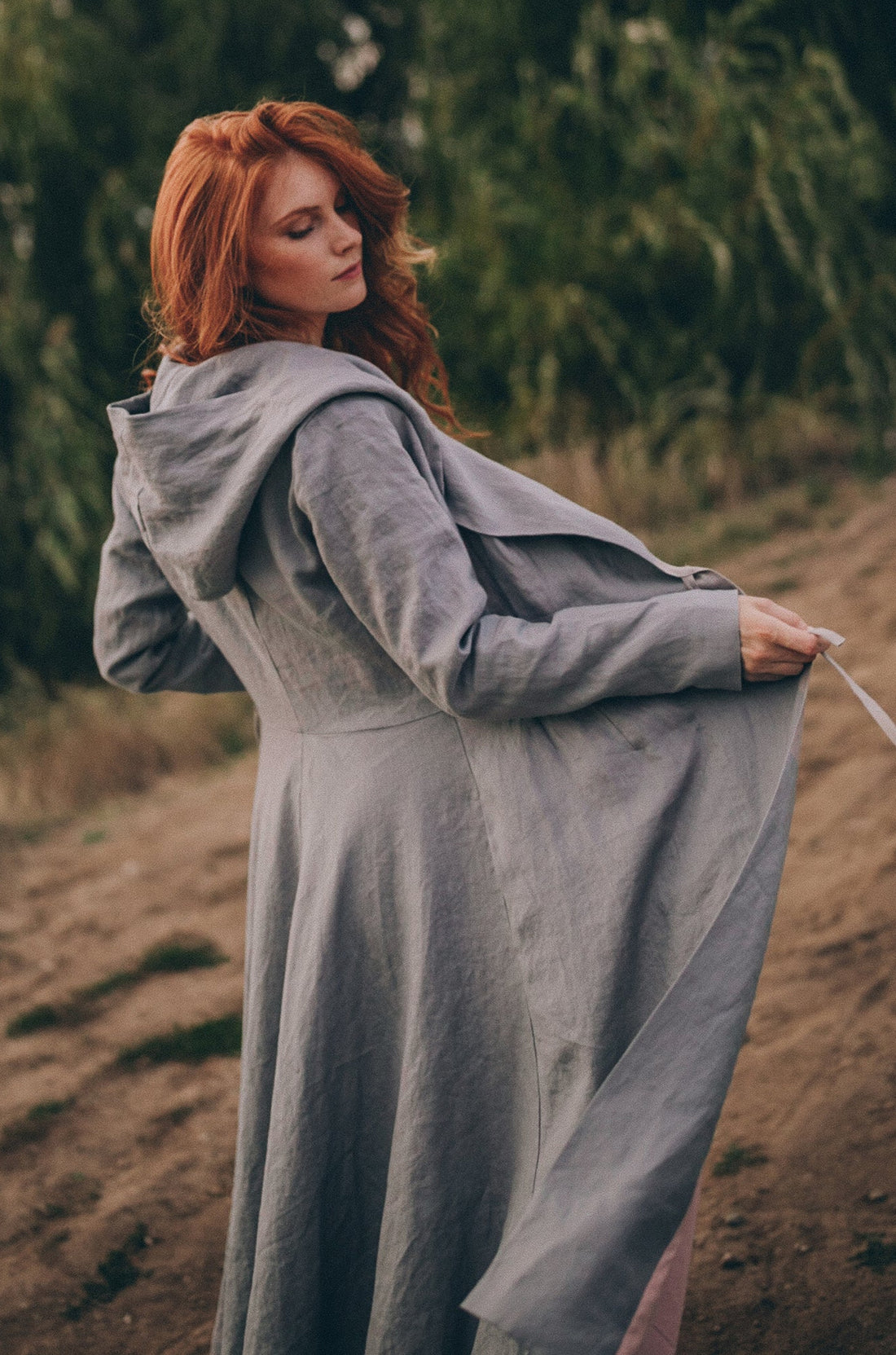 Heavyweight Linen Coat - Elegant, Warm, and Cozy Outerwear – VisibleArtShop